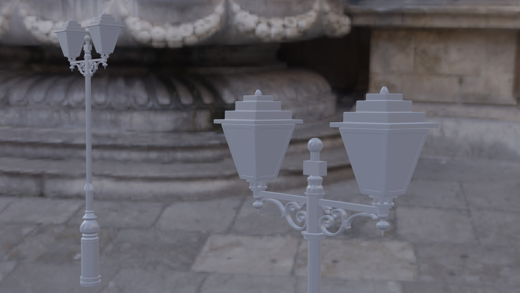 ArtStation - Standing Street Lamp | Game Assets