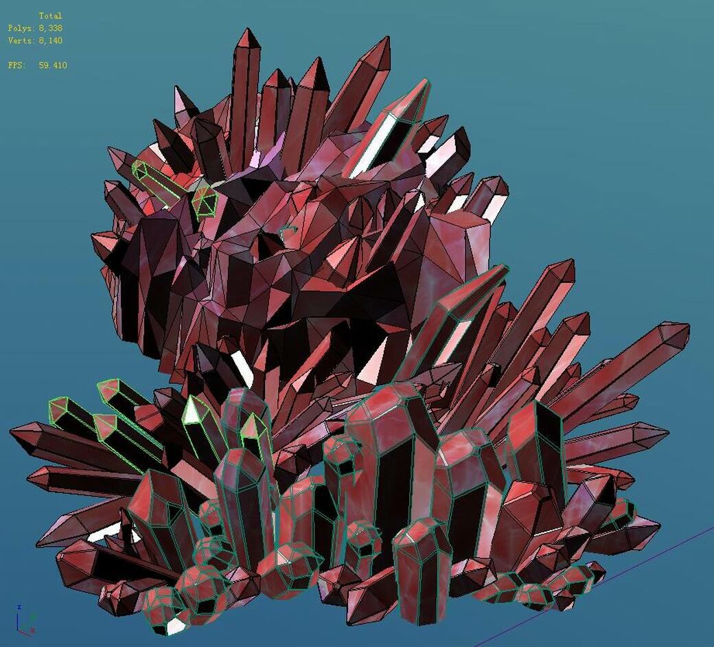 ArtStation - Red - Gain Crystal 01 | Game Assets
