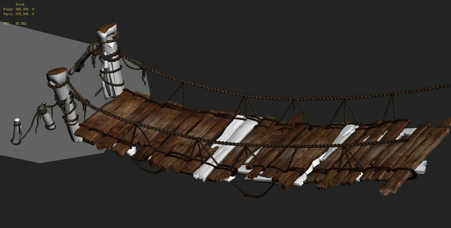 ArtStation - Huashan Mountain Road - Ice and Snow Bridge 03 | Game Assets