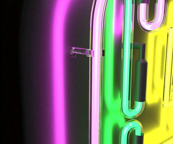 ArtStation - Vertical animated neon sign | Resources