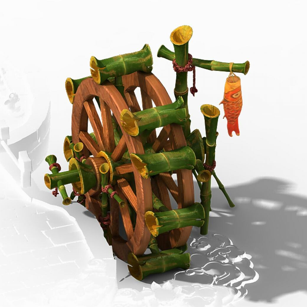 ArtStation - Jiaxing City - Waterwheel - publicity bar - surface | Game ...