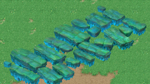 ArtStation - Cartoon Sky City - Fake Terrain 12 | Game Assets