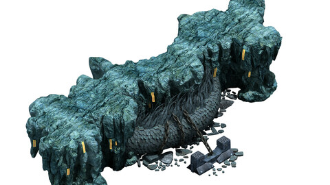 ArtStation - Trapped Dragon Cave - Mountain 01 | Game Assets
