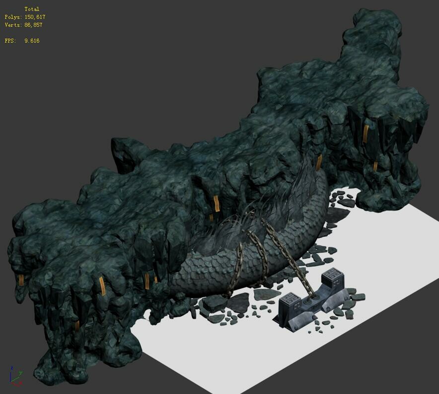 ArtStation - Trapped Dragon Cave - Mountain 01 | Game Assets