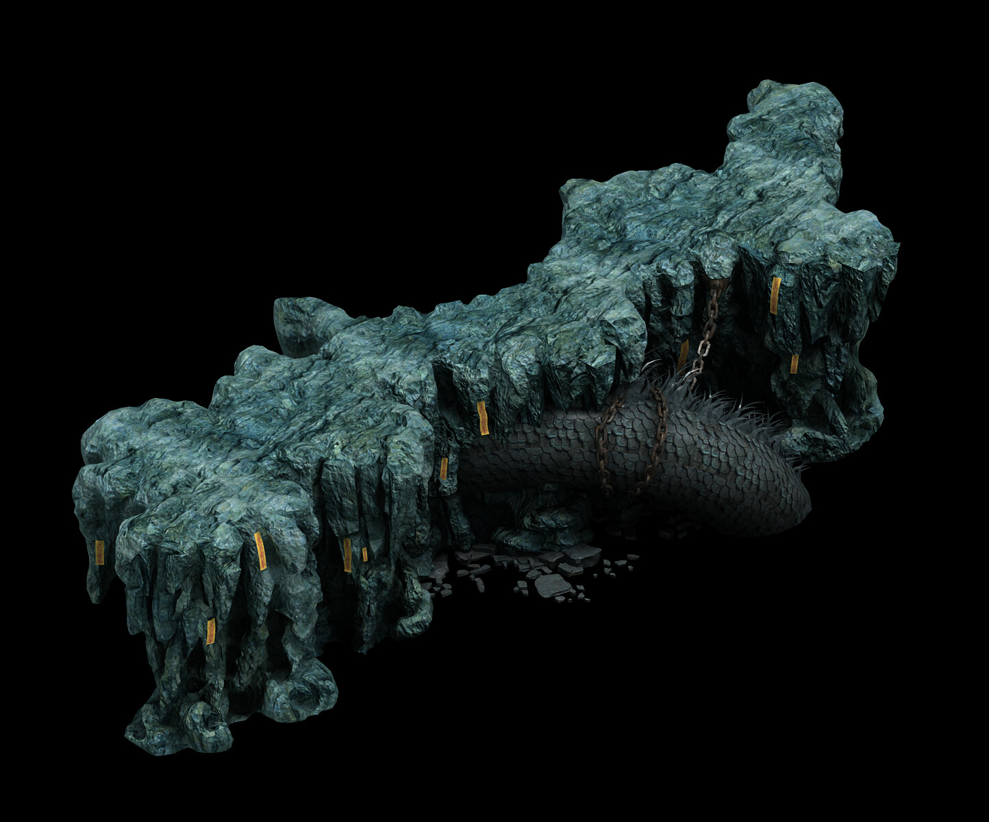 ArtStation - Trapped Dragon Cave - Mountain 04 | Game Assets
