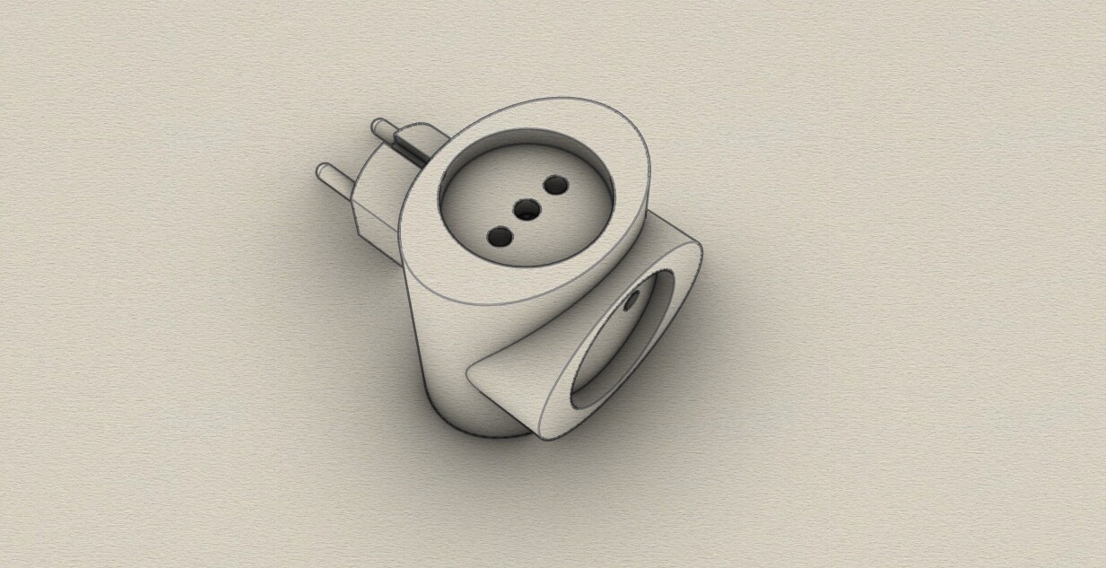ArtStation - triple plug socket adapter | Resources