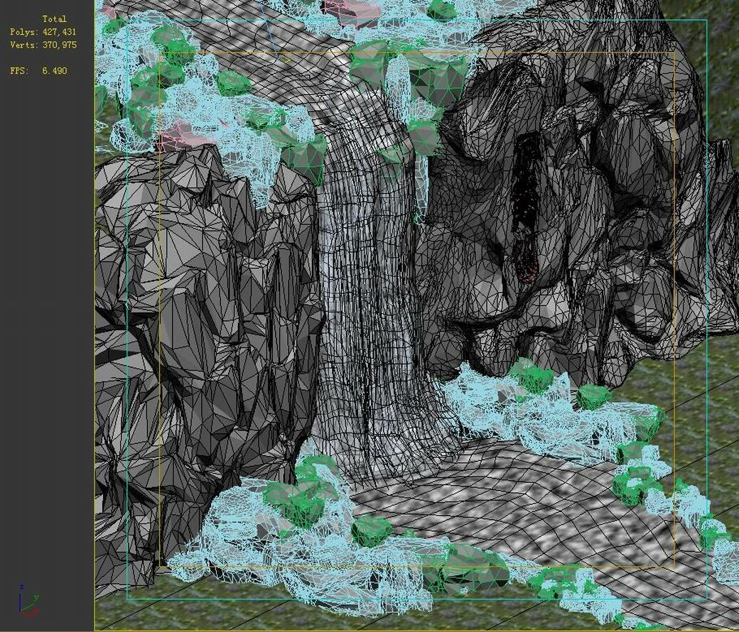 ArtStation - Mountain Landscape - Waterfall 03 | Game Assets