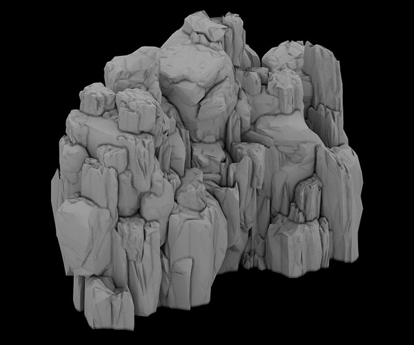 ArtStation - Mountain - Rock 034 | Game Assets