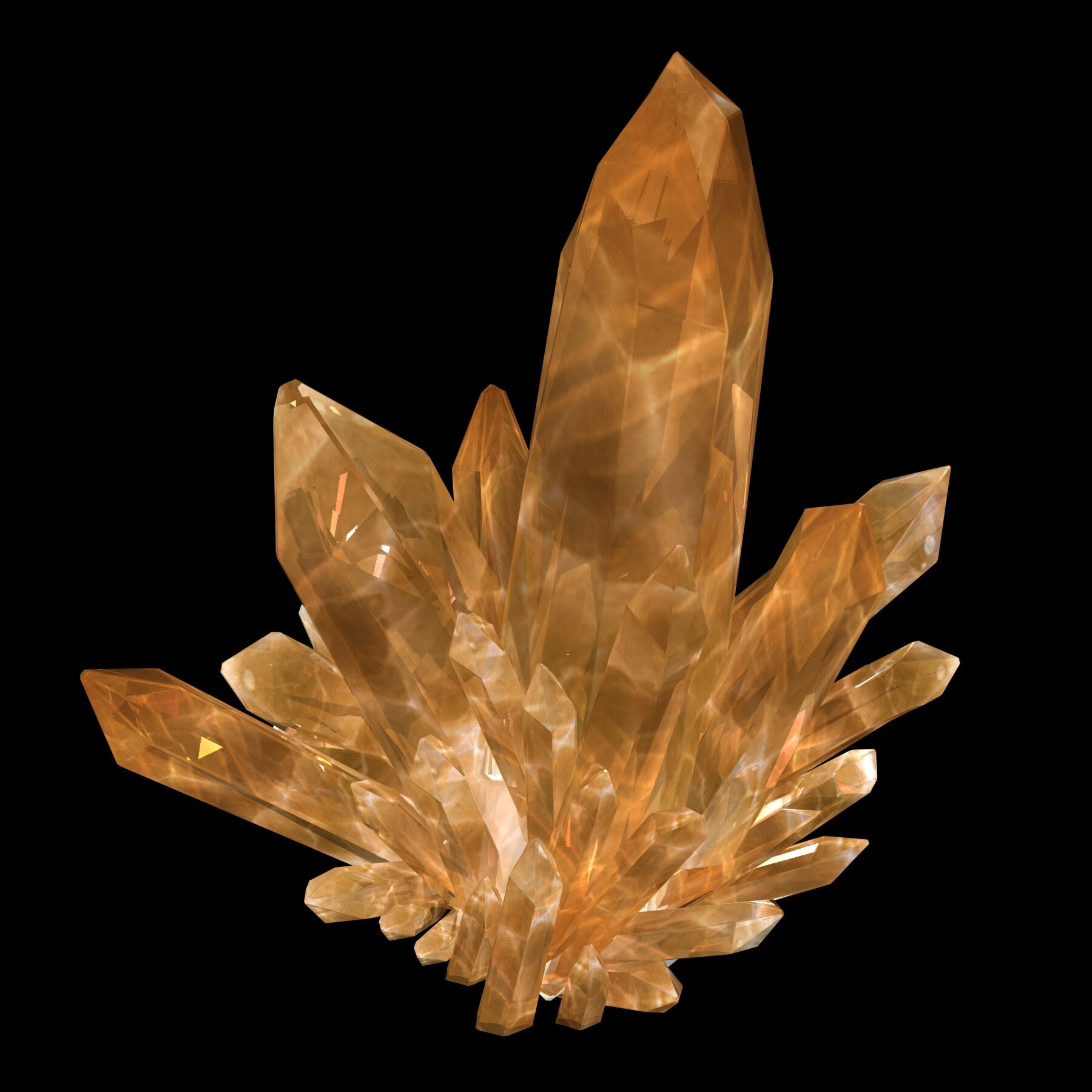 ArtStation - Crystal Swamp - Crystal - Yellow 01 | Game Assets