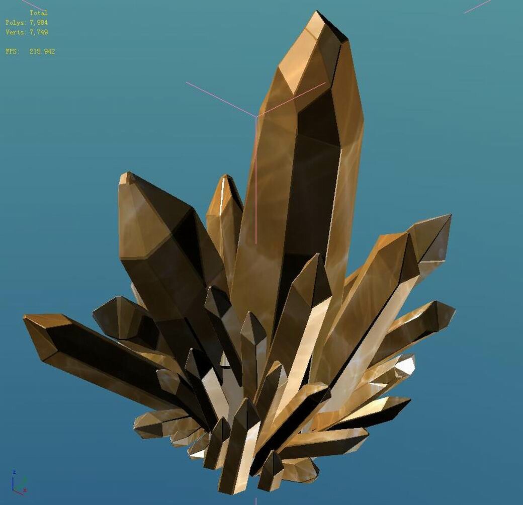 ArtStation - Crystal Swamp - Crystal - Yellow 01 | Game Assets