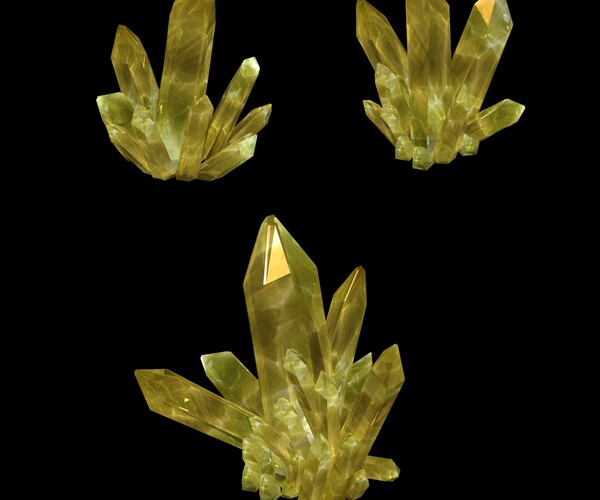 ArtStation - Crystal Swamp - Crystal - Yellow 02 | Game Assets