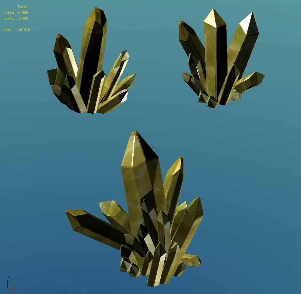 ArtStation - Crystal Swamp - Crystal - Yellow 02 | Game Assets