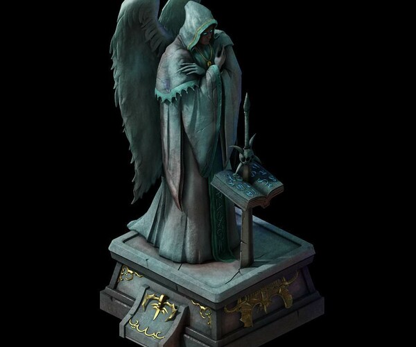 ArtStation - Library - Broken Sage Statue 01 | Game Assets