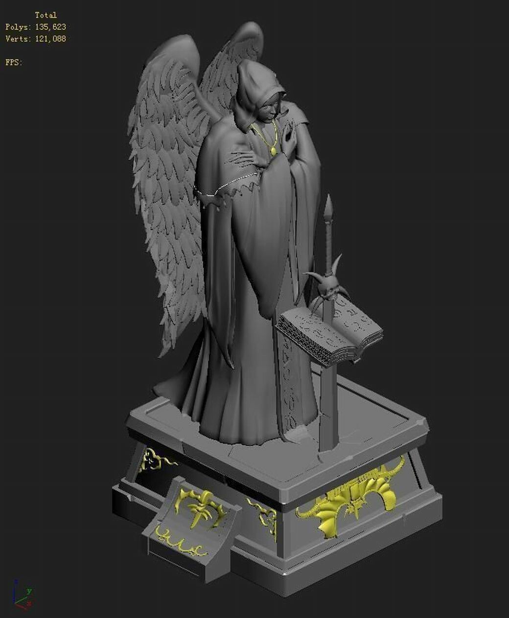 ArtStation - Library - Broken Sage Statue 01 | Game Assets