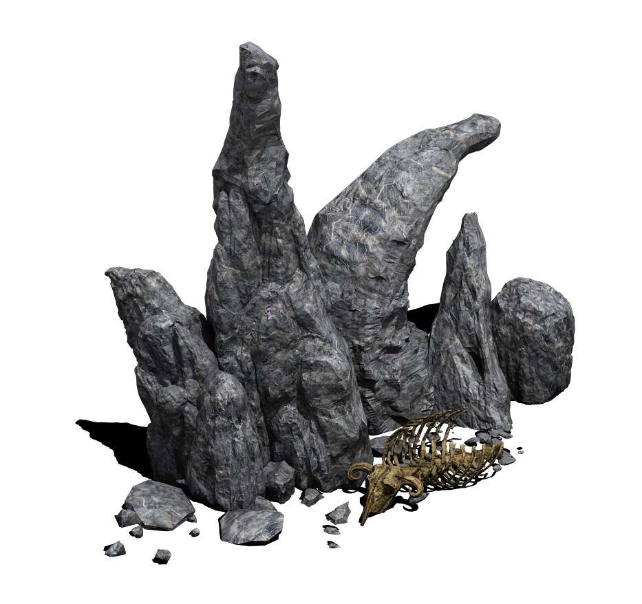 ArtStation - Western Hills - stone teeth 01 | Game Assets