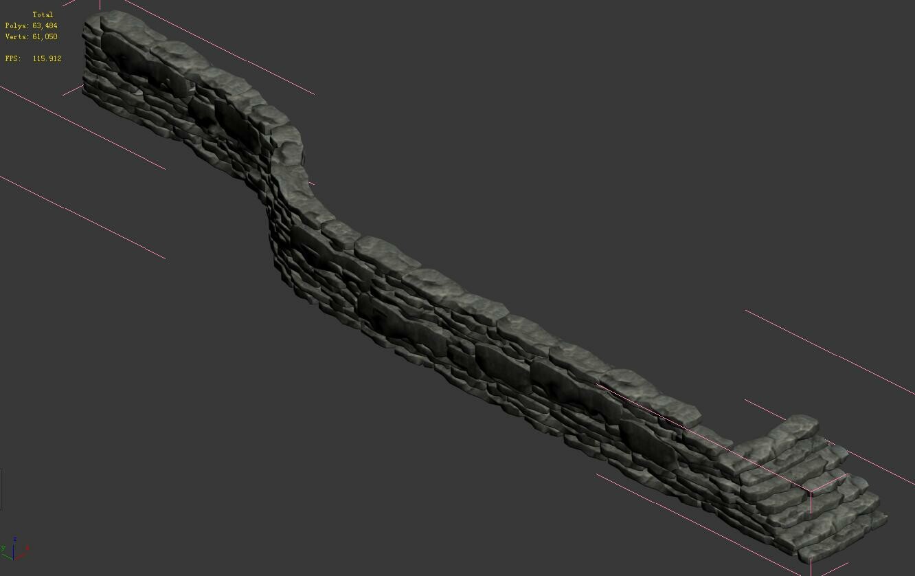 ArtStation - Journey to the West - Stone Wall 01 | Game Assets