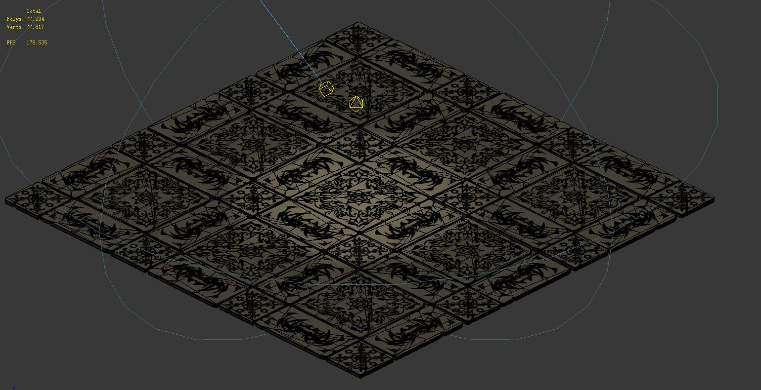 ArtStation - Evil Creature - Central High Floor Tile 01 | Game Assets