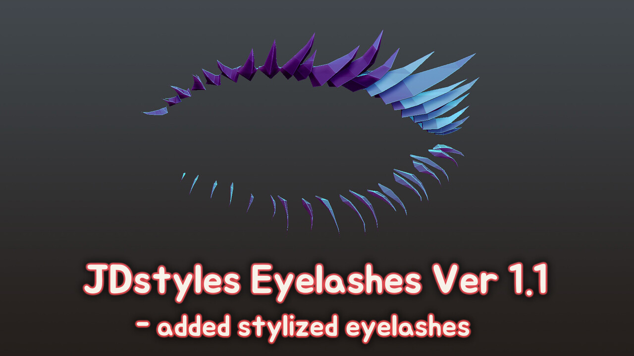 ArtStation - Eyelashes Mesh (Female) | Game Assets
