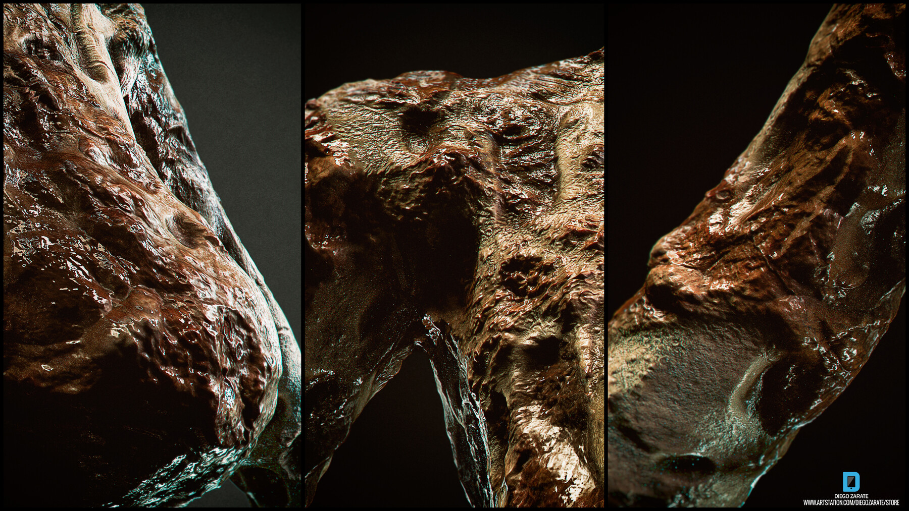 ArtStation - PBR - MEAT, VEINS, MONSTER, ZOMBIE, WOUND, CUT SKIN ...