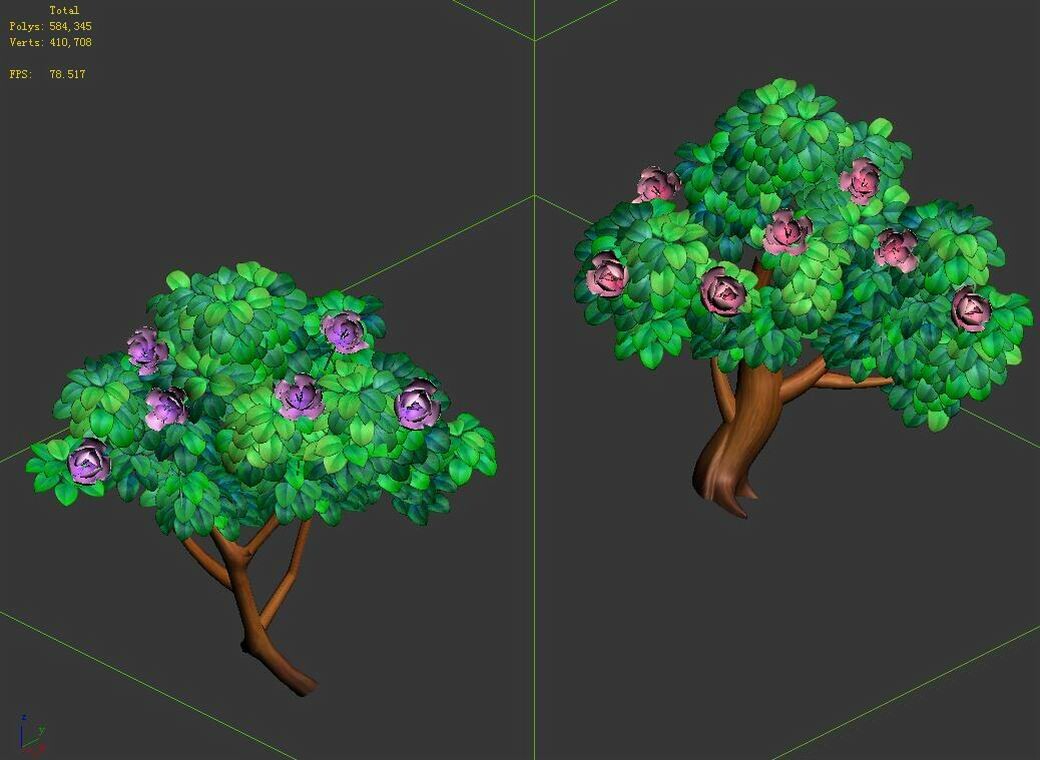 ArtStation - Acre Trees - Flower Trees 02 | Game Assets