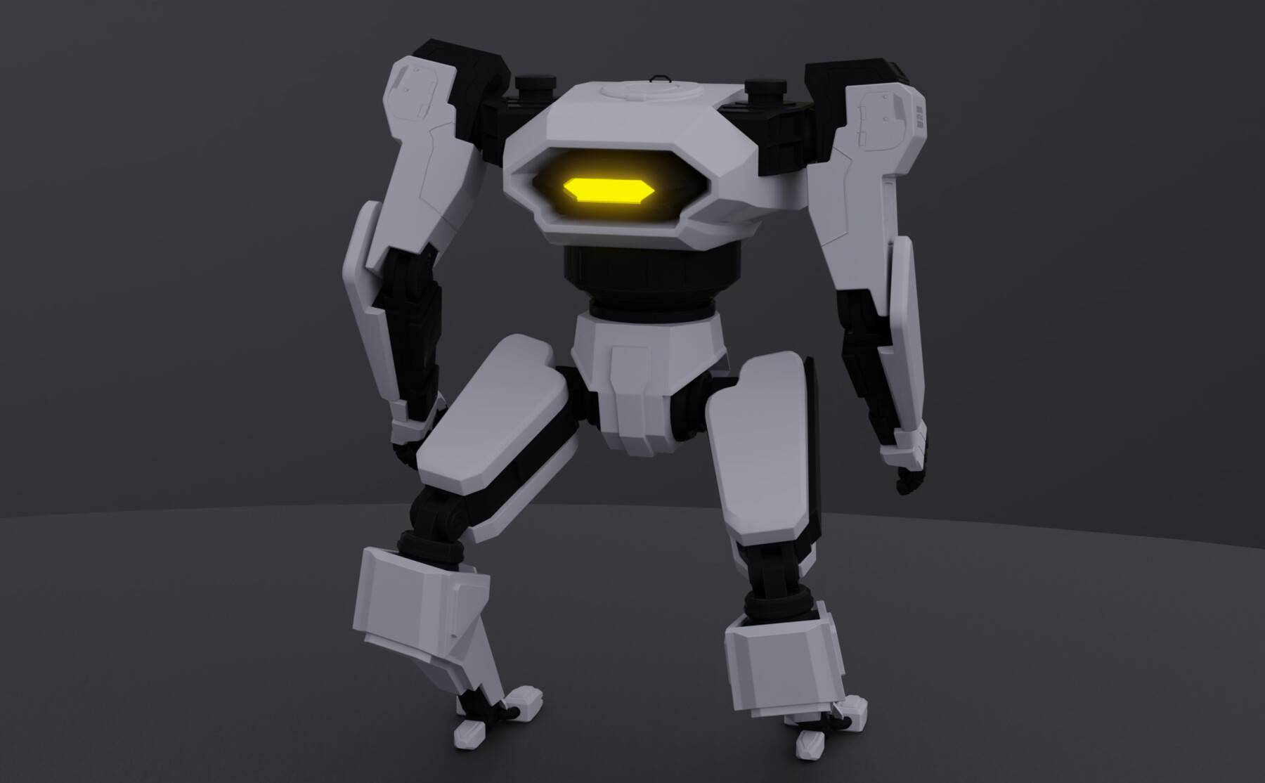 ArtStation - Combat Mech low poly/ GameReady/ Rigged | Game Assets