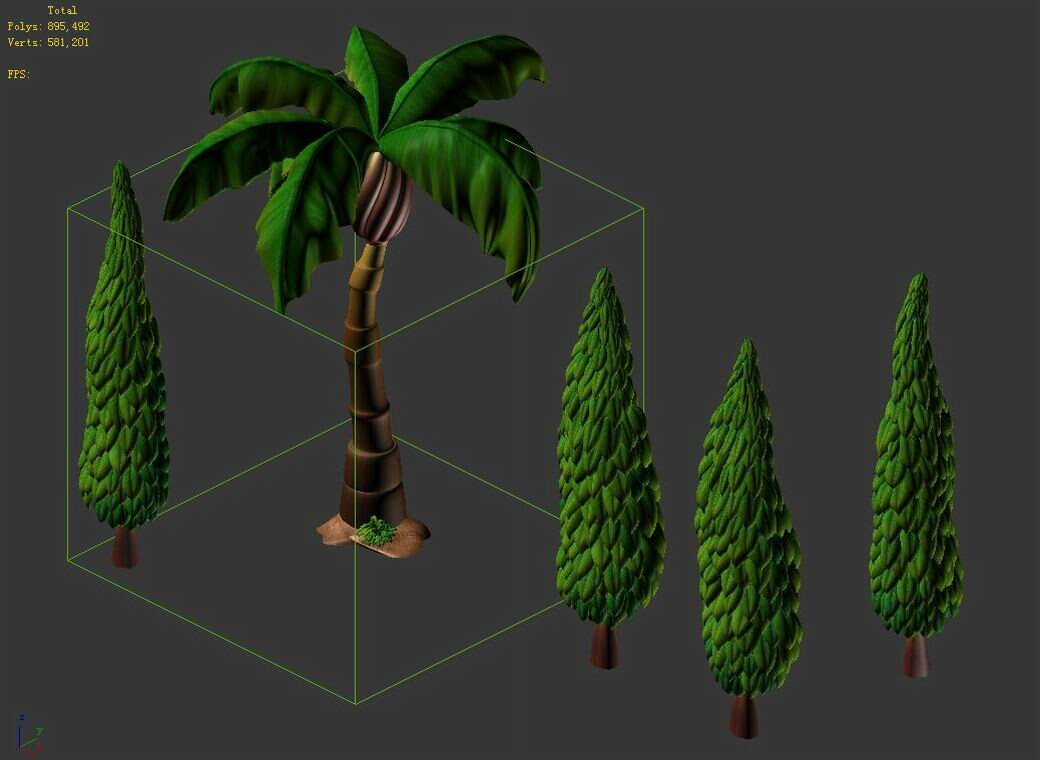 ArtStation - main city - tree combination 01 | Game Assets