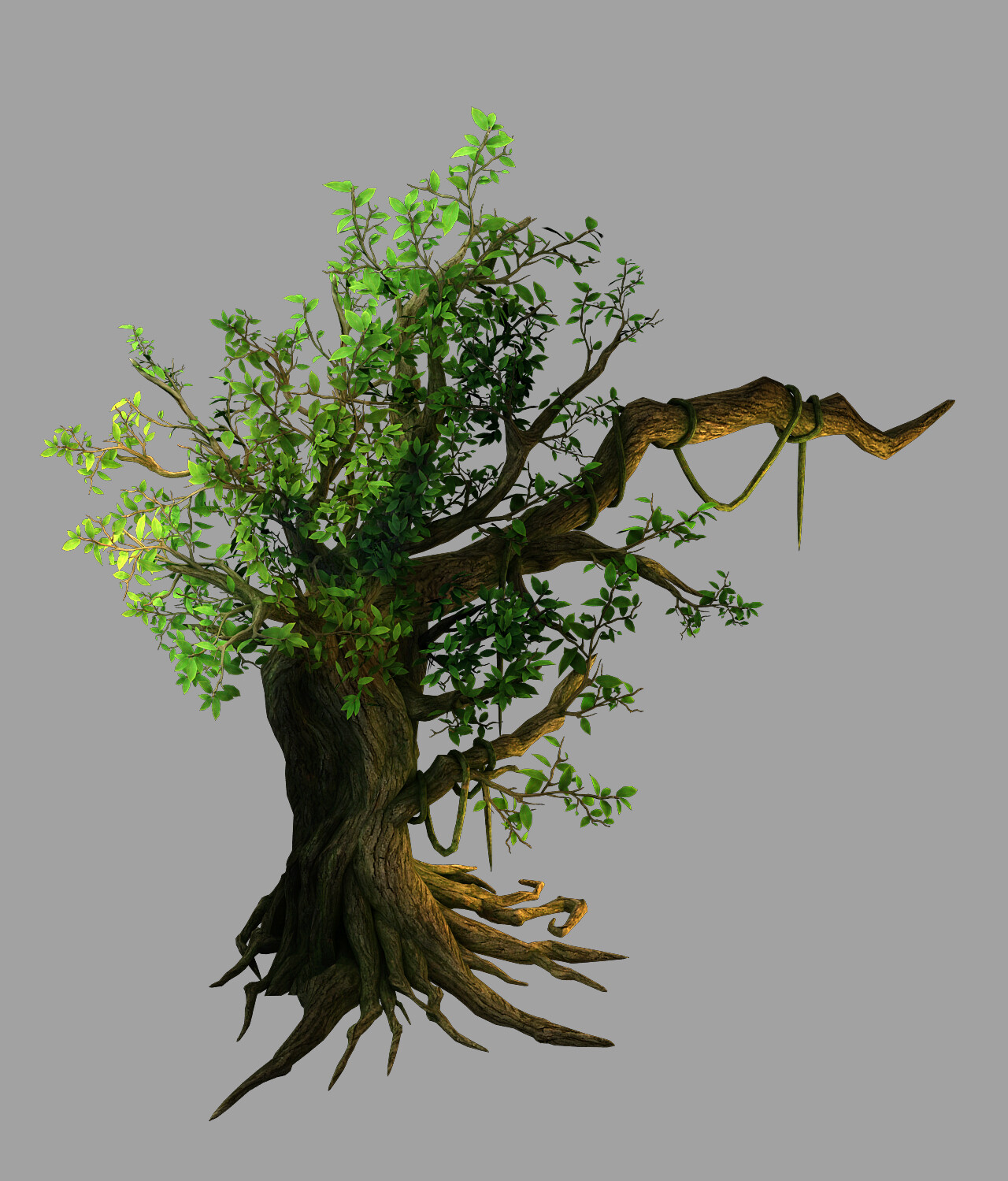 ArtStation - Fernnor Tree Cave - Left Tree 01 | Game Assets