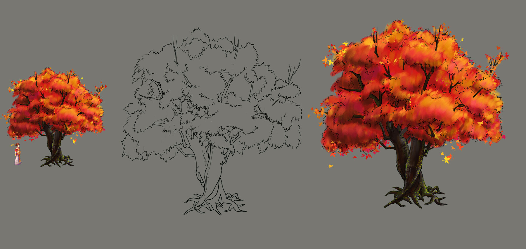 ArtStation - Red Plant - Maple 32 | Game Assets
