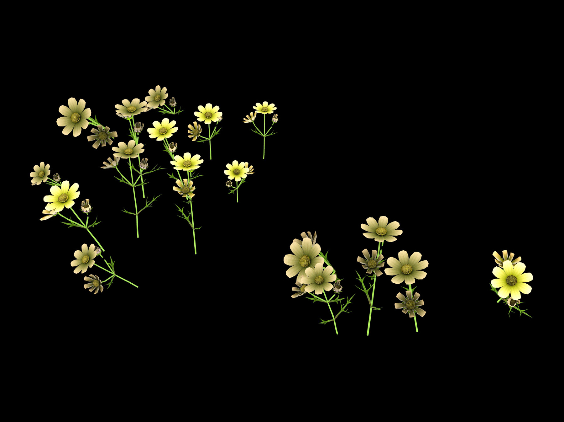 ArtStation - Yellow Flowers 03 | Game Assets