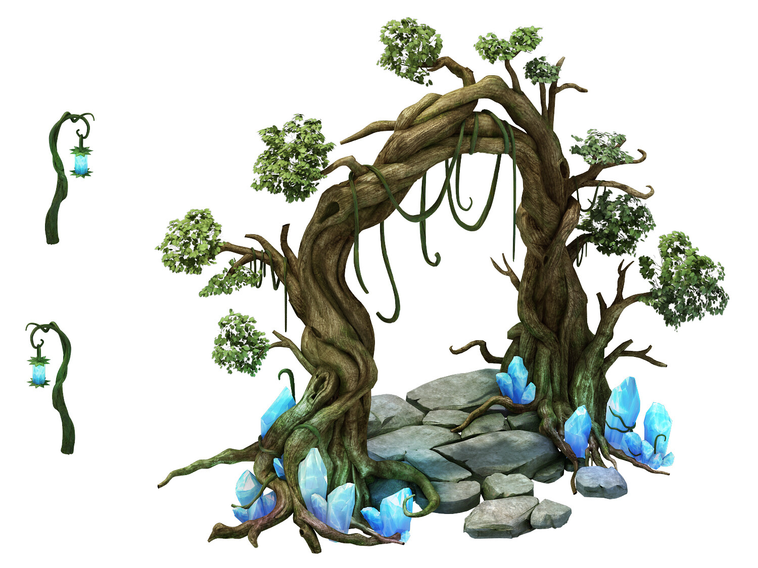 ArtStation - Elf Area - Entrance Rattan 01 | Game Assets