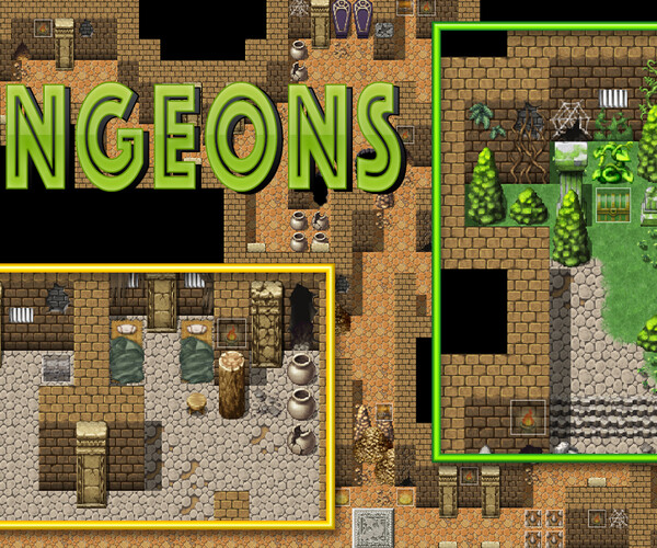 ArtStation - DUNGEONS (RPG MAKER Map Presets) | Game Assets