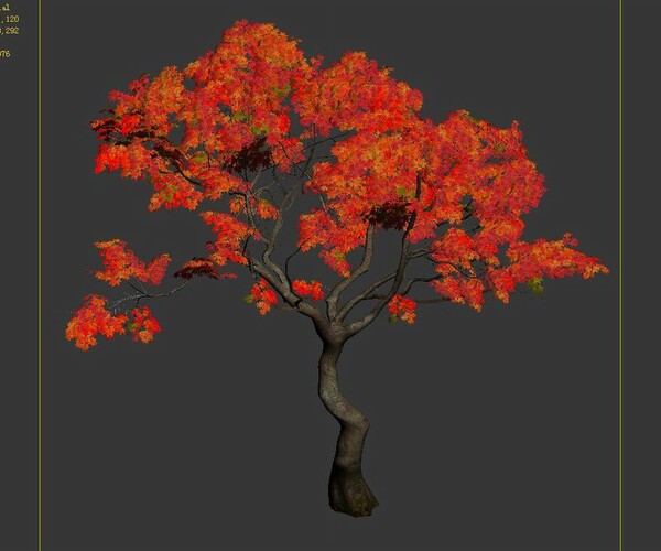 ArtStation - Forest - Red Tree 01 | Game Assets