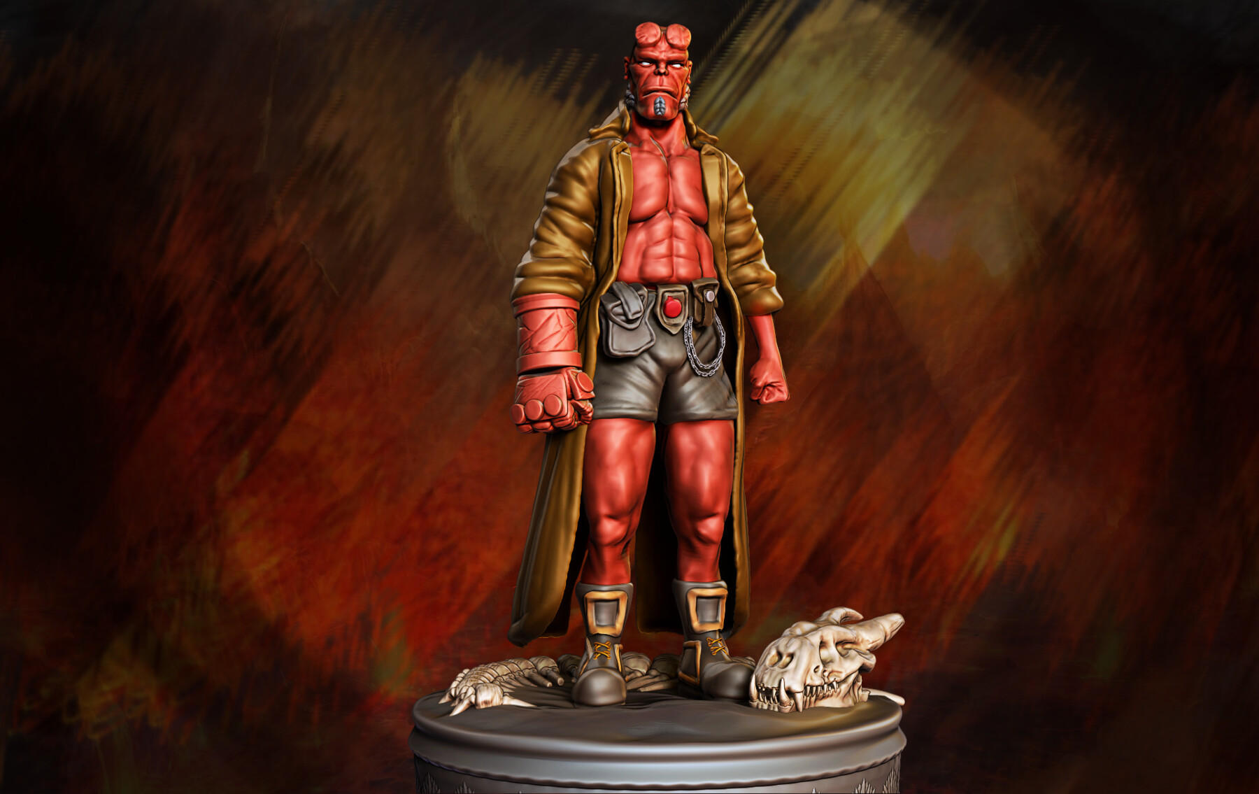 ArtStation - Hellboy Miniature 3D Print Toys/Collectibles | Resources