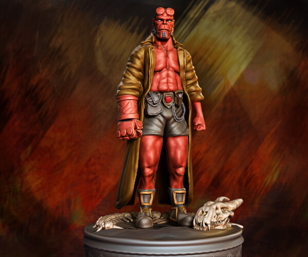 ArtStation - Hellboy Miniature 3D Print Toys/Collectibles | Resources