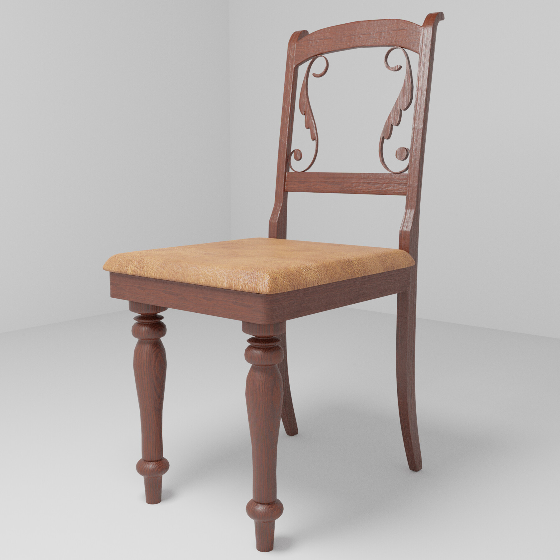 ArtStation - Dining chair optimized unreal engine 4 Low-poly 3D model ...