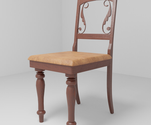 ArtStation - Dining chair optimized unreal engine 4 Low-poly 3D model ...