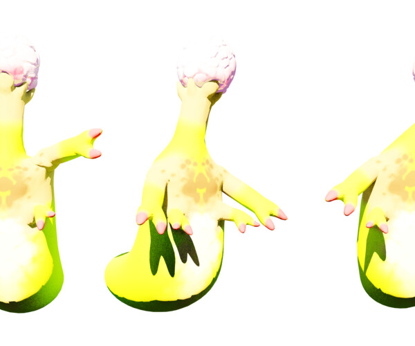 ArtStation - Alien blender character rigged | Game Assets