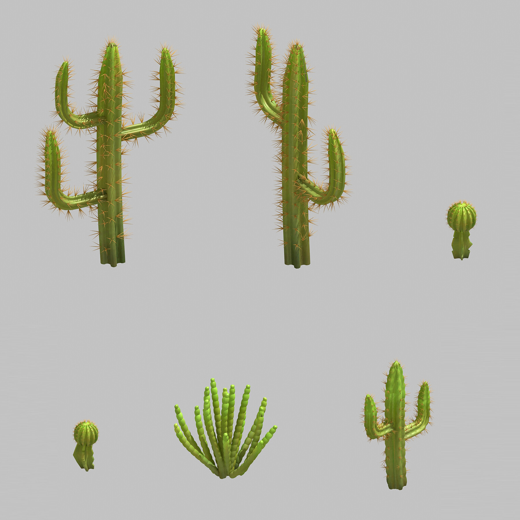 ArtStation - Desert Plant - Cactus 09 | Game Assets