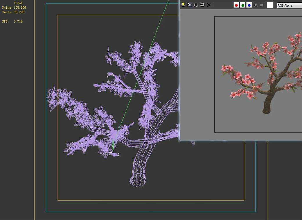 ArtStation - Trees - Peach 26 | Game Assets