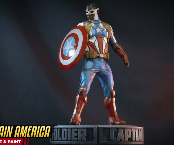 ArtStation - 3D Printable CAPTAIN AMERICA STL Model | Game Assets