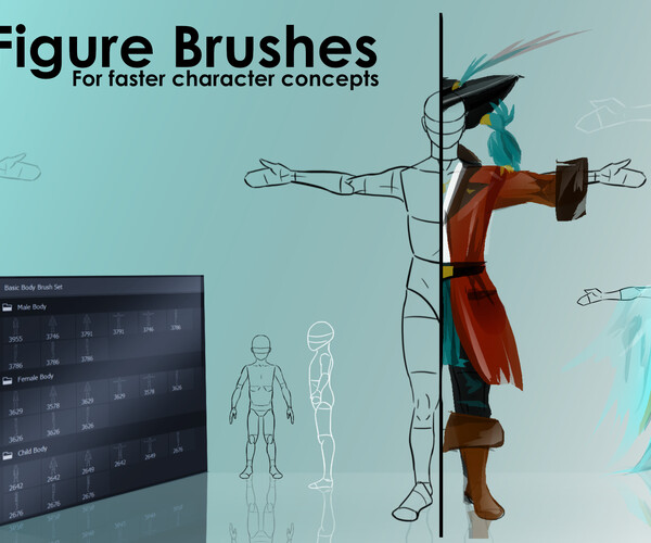 ArtStation - Figure Brushes - BASIC PACK - For Faster Character ...
