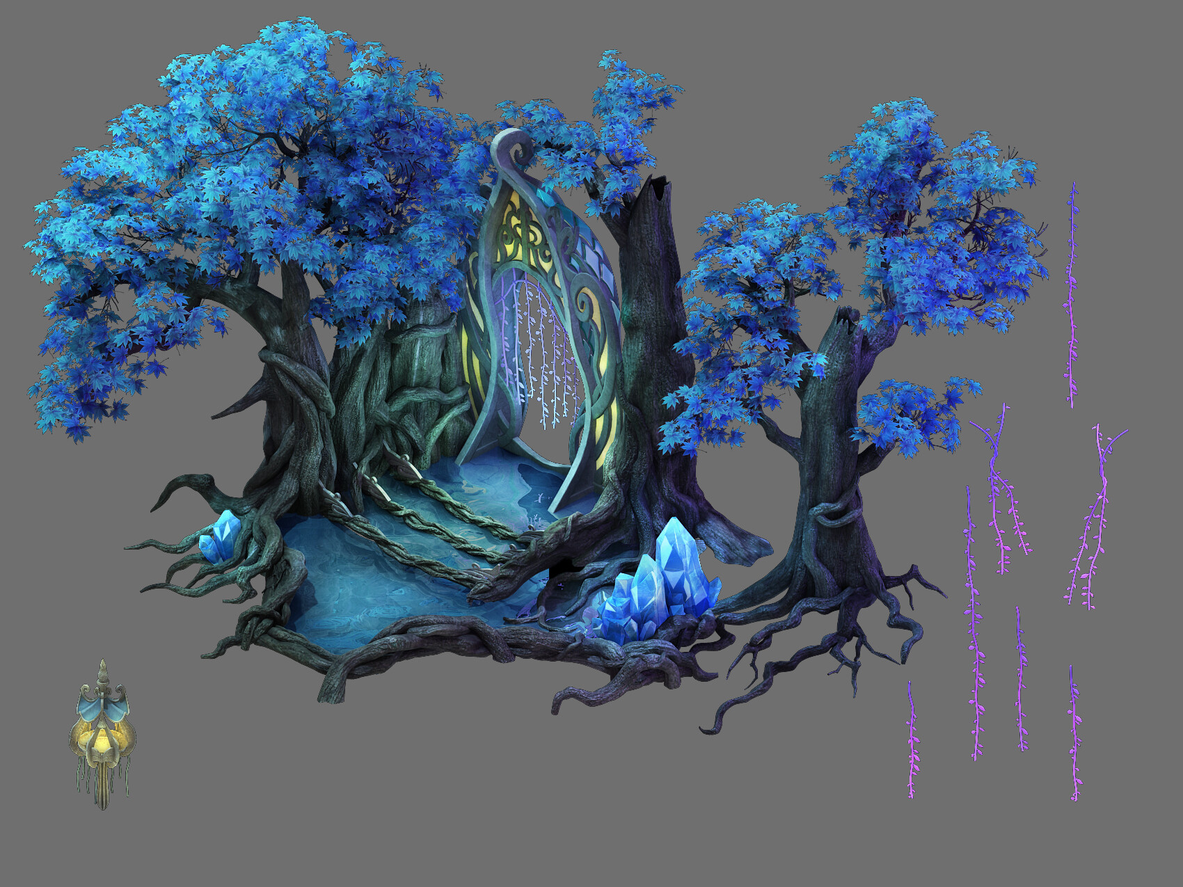ArtStation - Leprechaun Forest - Tree Miracle 01 | Game Assets