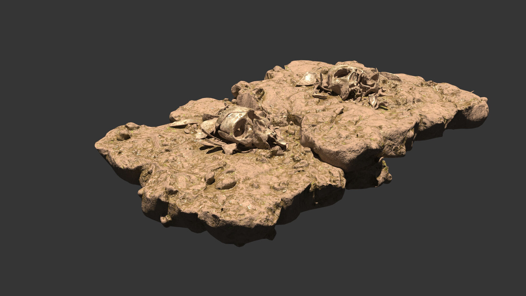 ArtStation - Modular 3D Ground with broken skulls LOW POLY VERSION ...
