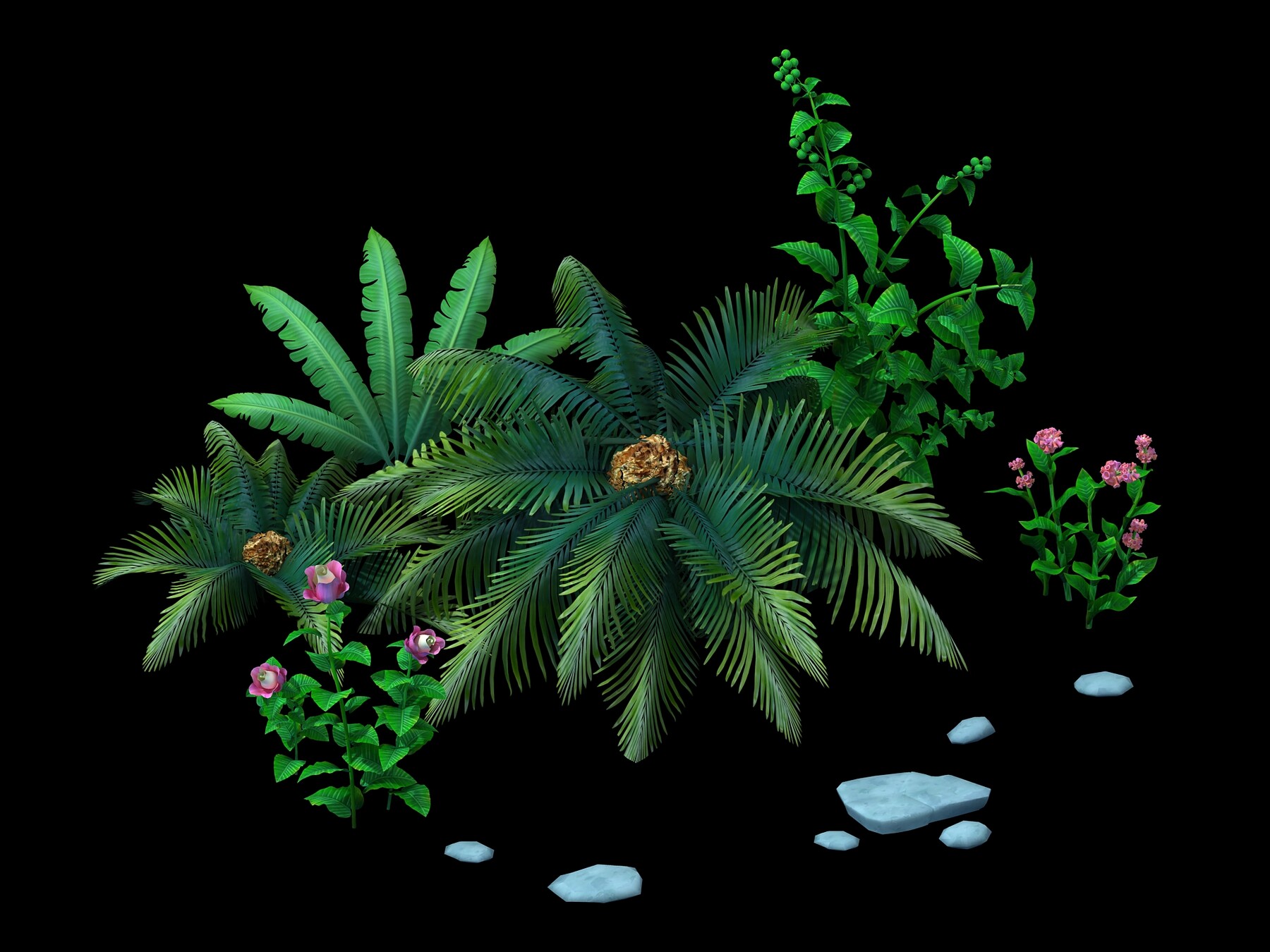 ArtStation - Plant - Dwarf Bushes 24 | Game Assets