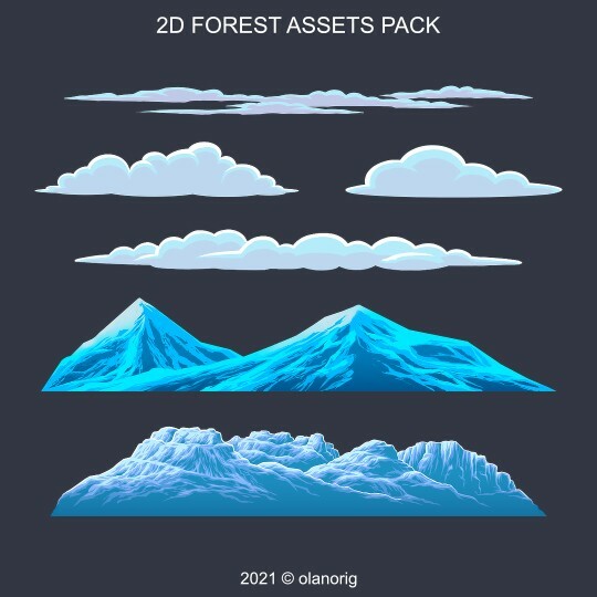 ArtStation - 2D Forest Assets Pack ver.2 | Game Assets