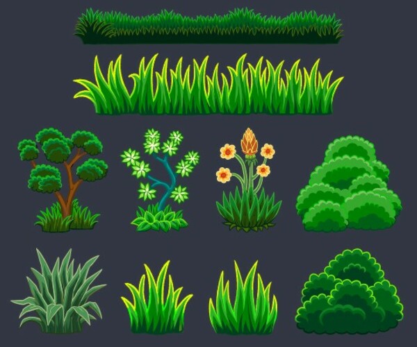 ArtStation - 2D Forest Assets Pack ver.2 | Game Assets