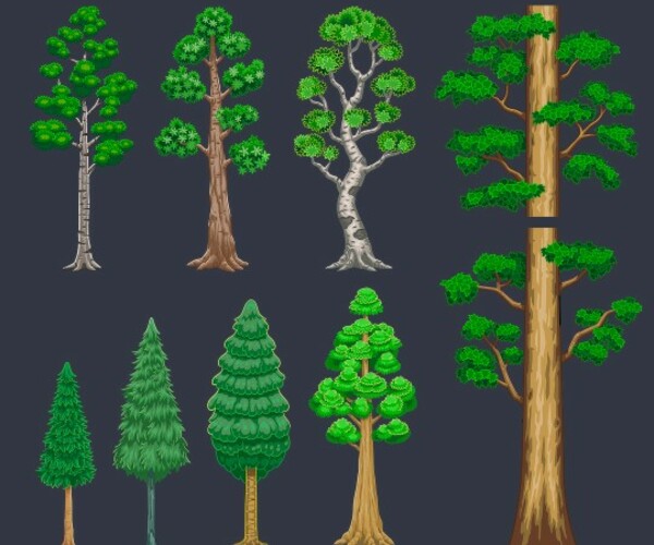ArtStation - 2D Forest Assets Pack ver.2 | Game Assets