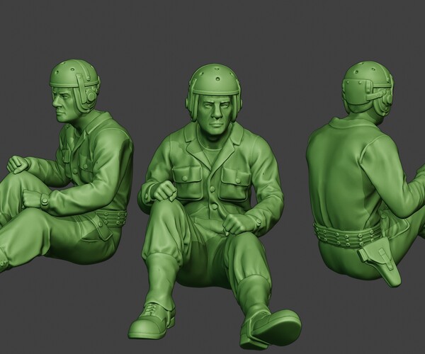 ArtStation - American Tank Crew unit ww2 Sit3 ATC1 | Resources