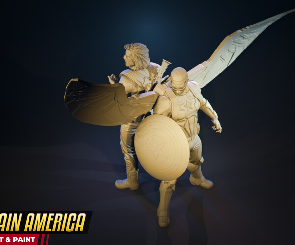 ArtStation - 3D Printable CAPTAIN AMERICA and the WINTER SOLDIER STL ...