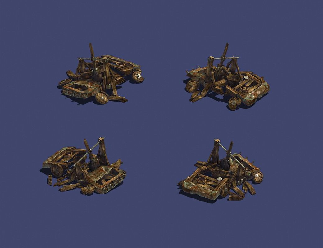 ArtStation - Broken - Catapult 02 | Game Assets